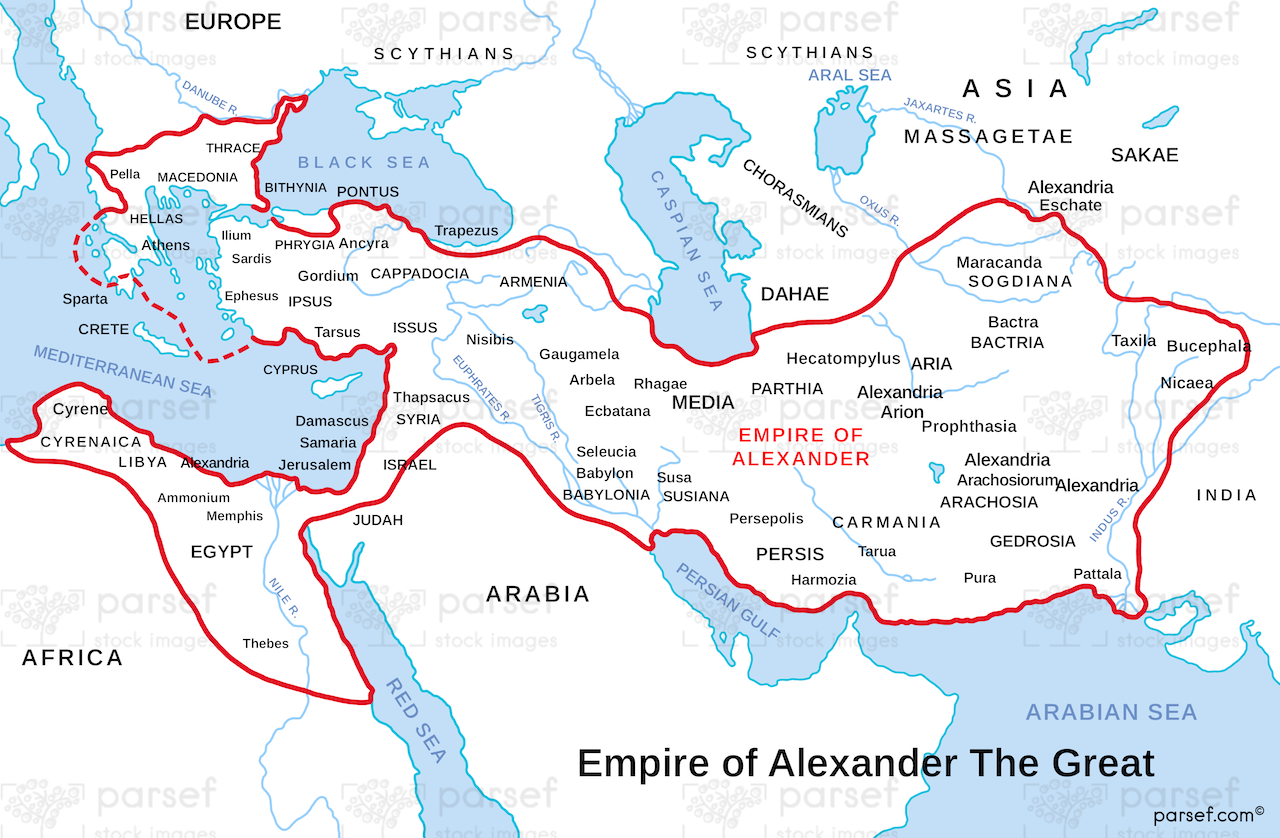 Alexander the Great’s Empire Bible Map | Course Bible Maps